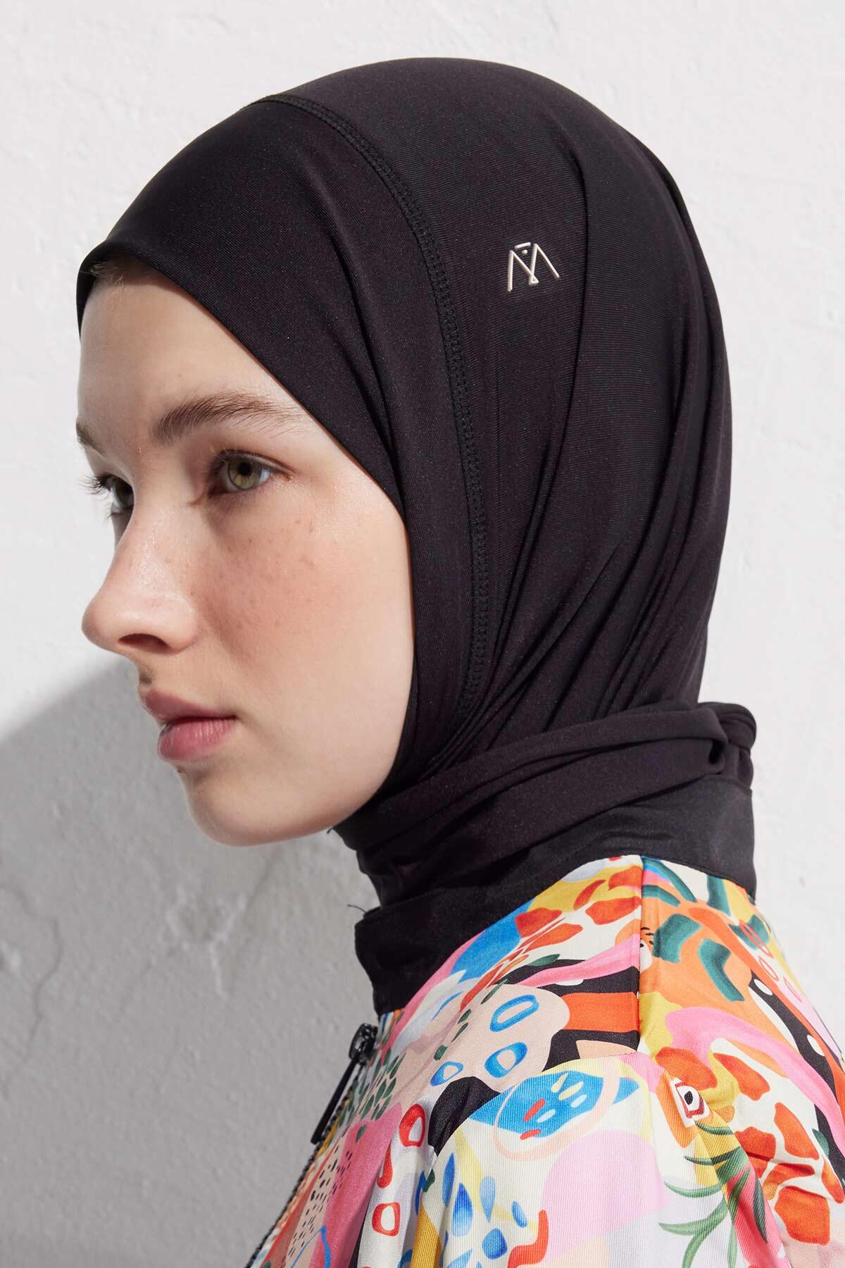 LINING SWIMSUIT BONNET BLACK |Manuka