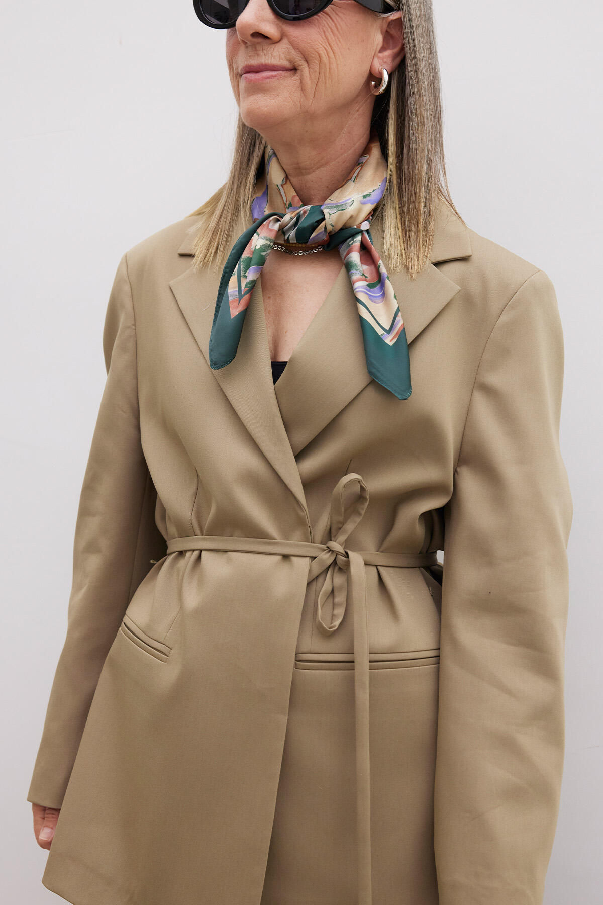 DESENLİ SATEN BOYUN FULARI LUSH | Manuka