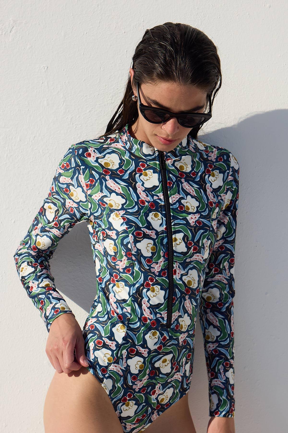 DESENLİ FERMUARLI SURF MAYO MULTİ COLOR | Manuka