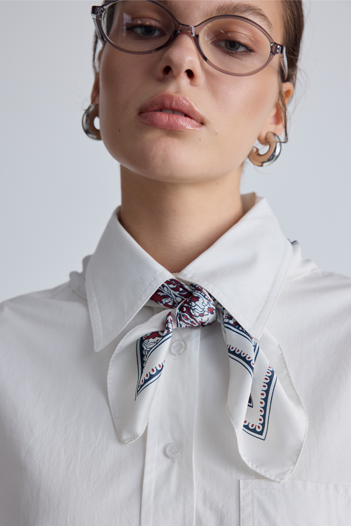 DESENLİ SATEN BOYUN FULARI PAISLEY- LACİVERT | Manuka