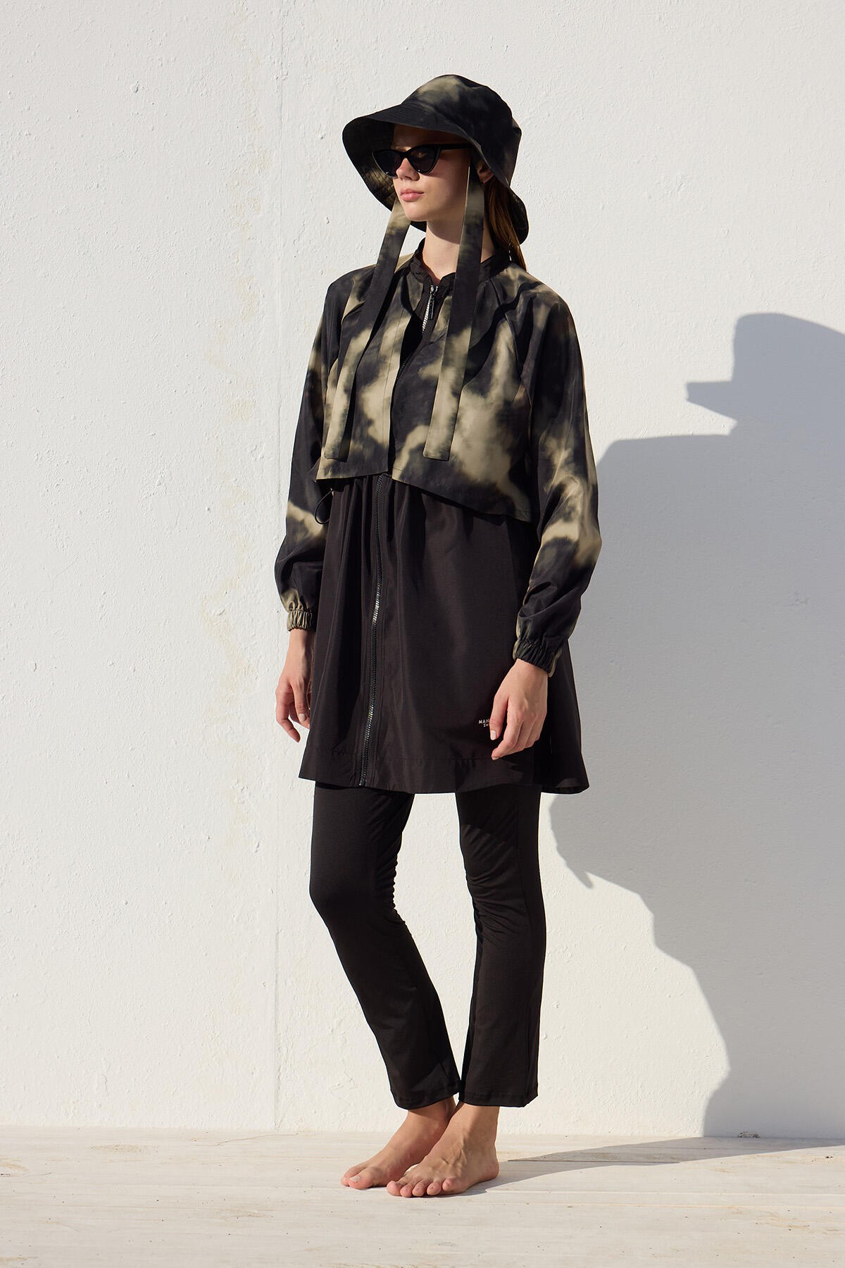 WINDBREATHING 3-PIECE HIJAB SWIMSUIT SET FLU BATTERY