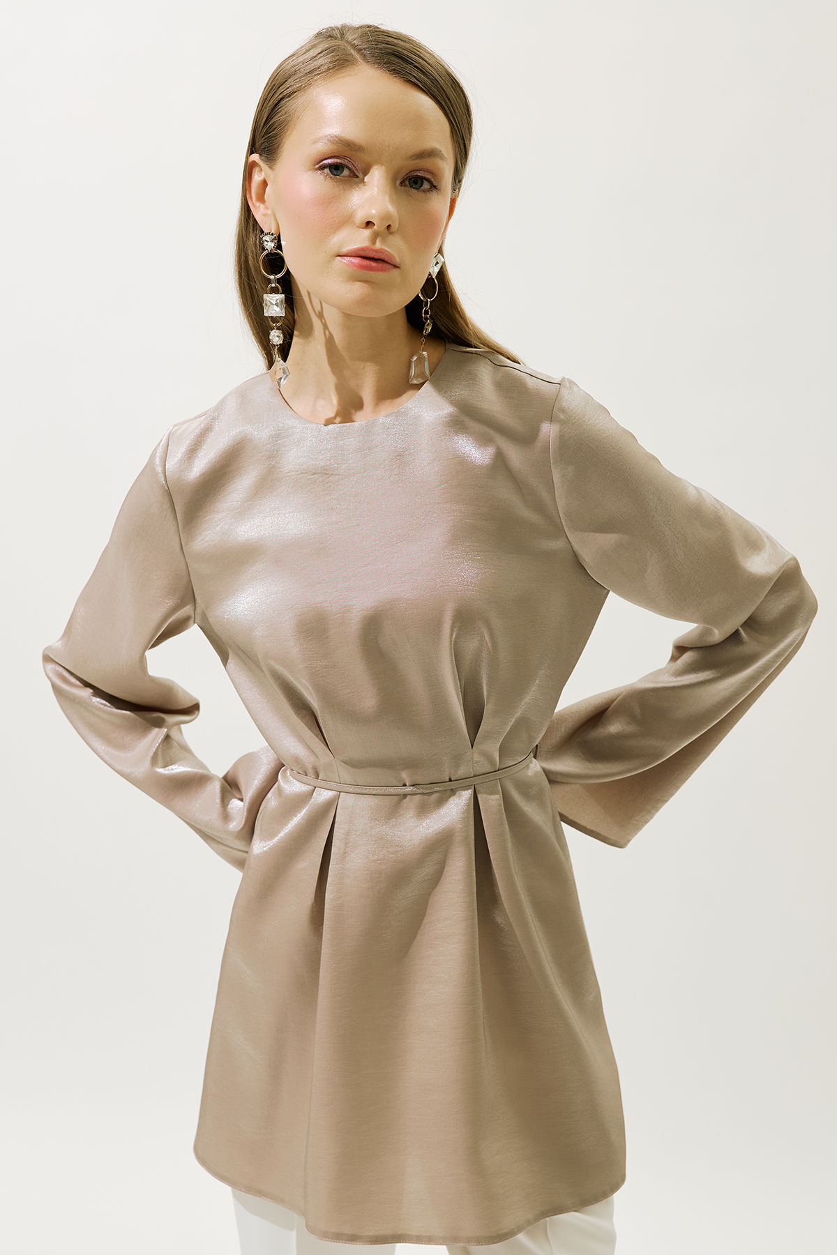 HANA ORGANZA BLOUSE MINK